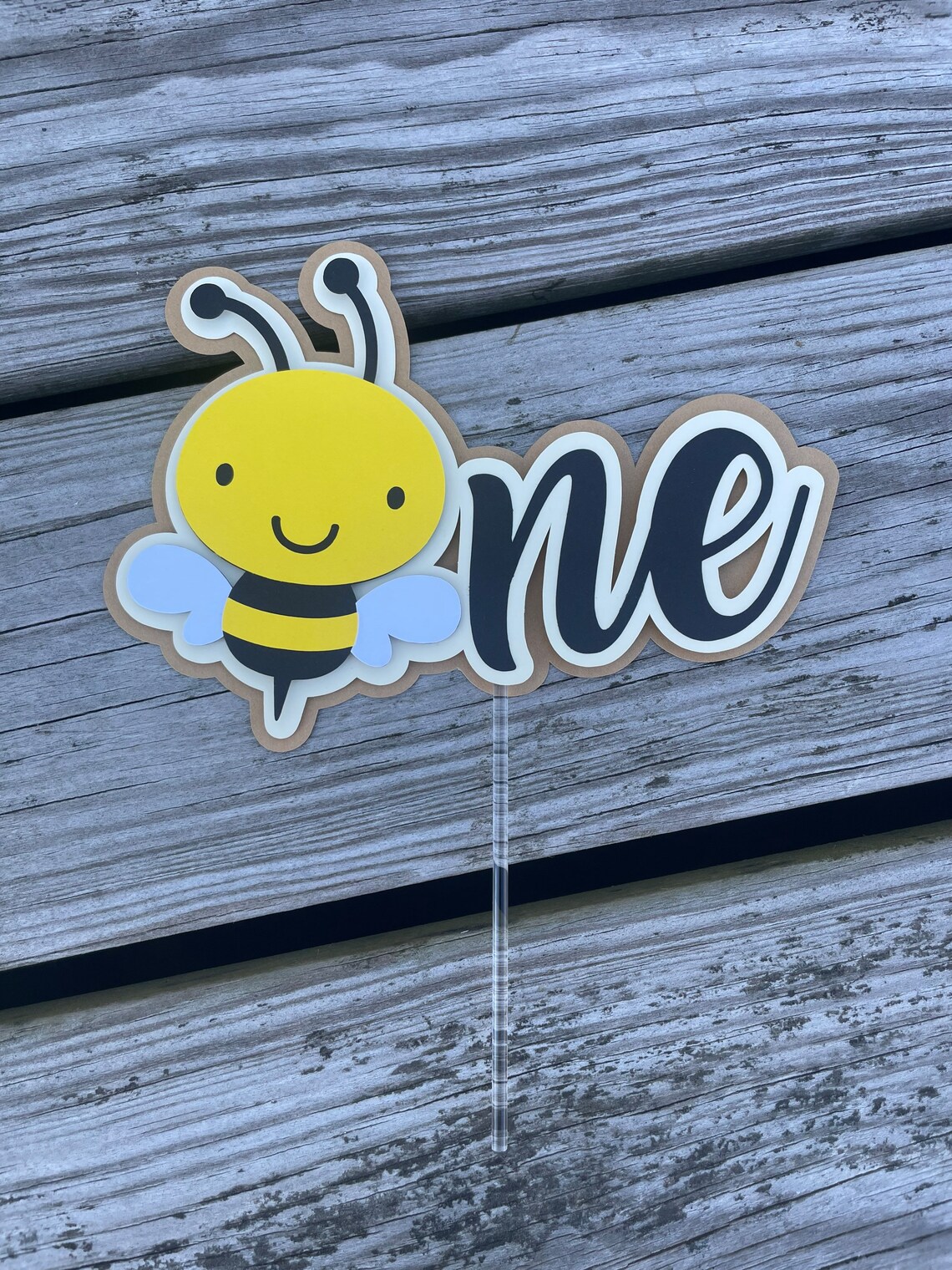 Bee Cake Topper, Fun to Bee One, Happy Bee Day Decor, Bumble Bee Cake ...