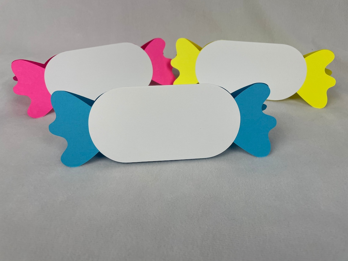 Candy Land Party Food Tent Place Cards Two Sweet Place Cards - Etsy