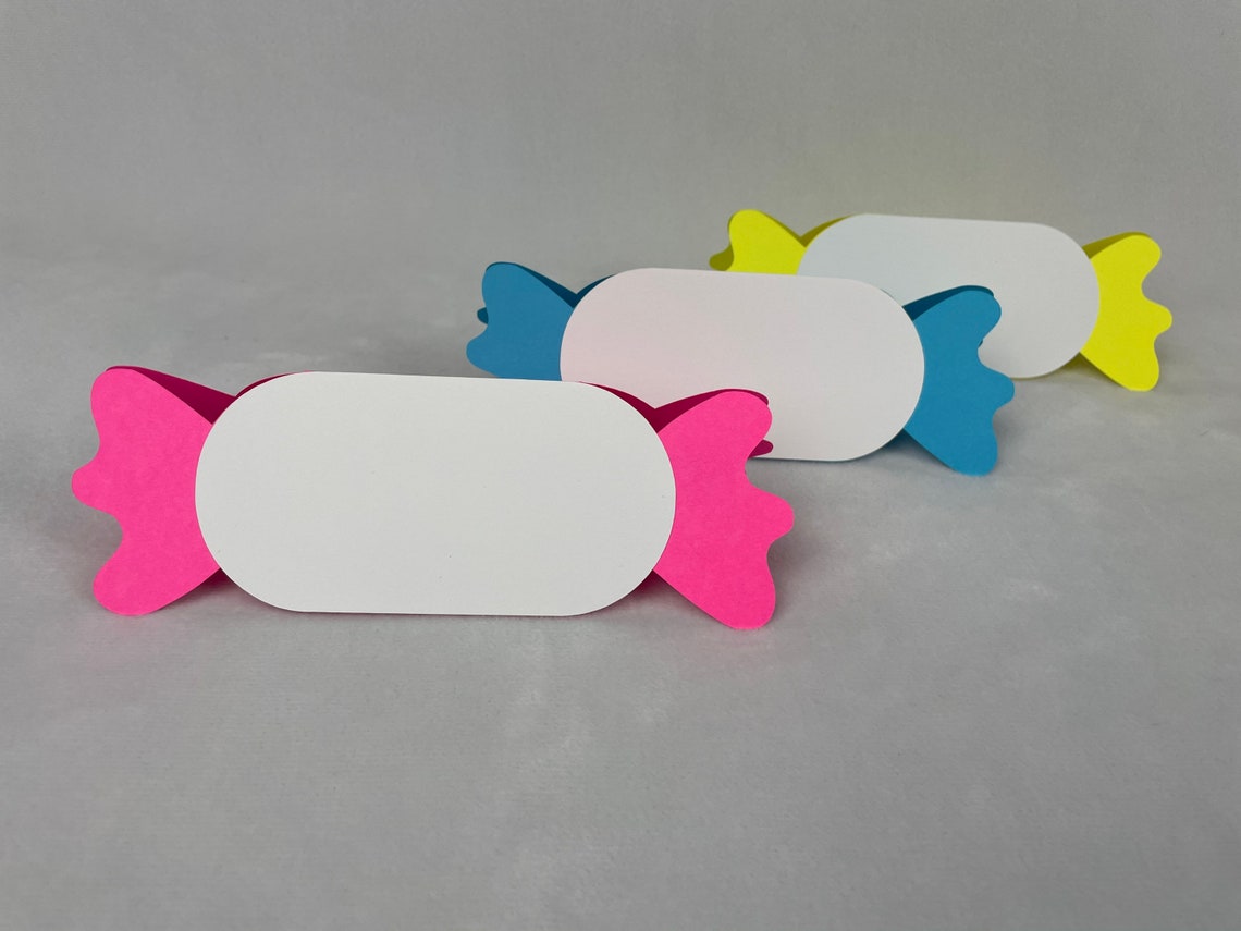 Candy Land Party Food Tent Place Cards Two Sweet Place Cards - Etsy