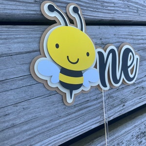 Bee Cake Topper, Fun to Bee One, Happy Bee Day Decor, Bumble Bee Cake ...