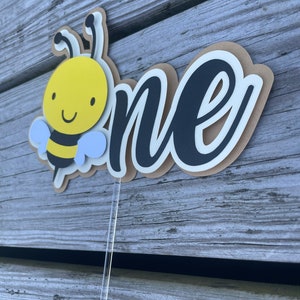 Bee Cake Topper, Fun to Bee One, Happy Bee Day Decor, Bumble Bee Cake ...