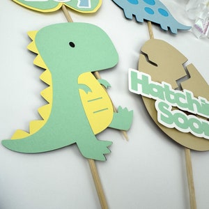 Dinosaur Baby Shower Centerpiece Sticks, Hatching Soon Decorations ...