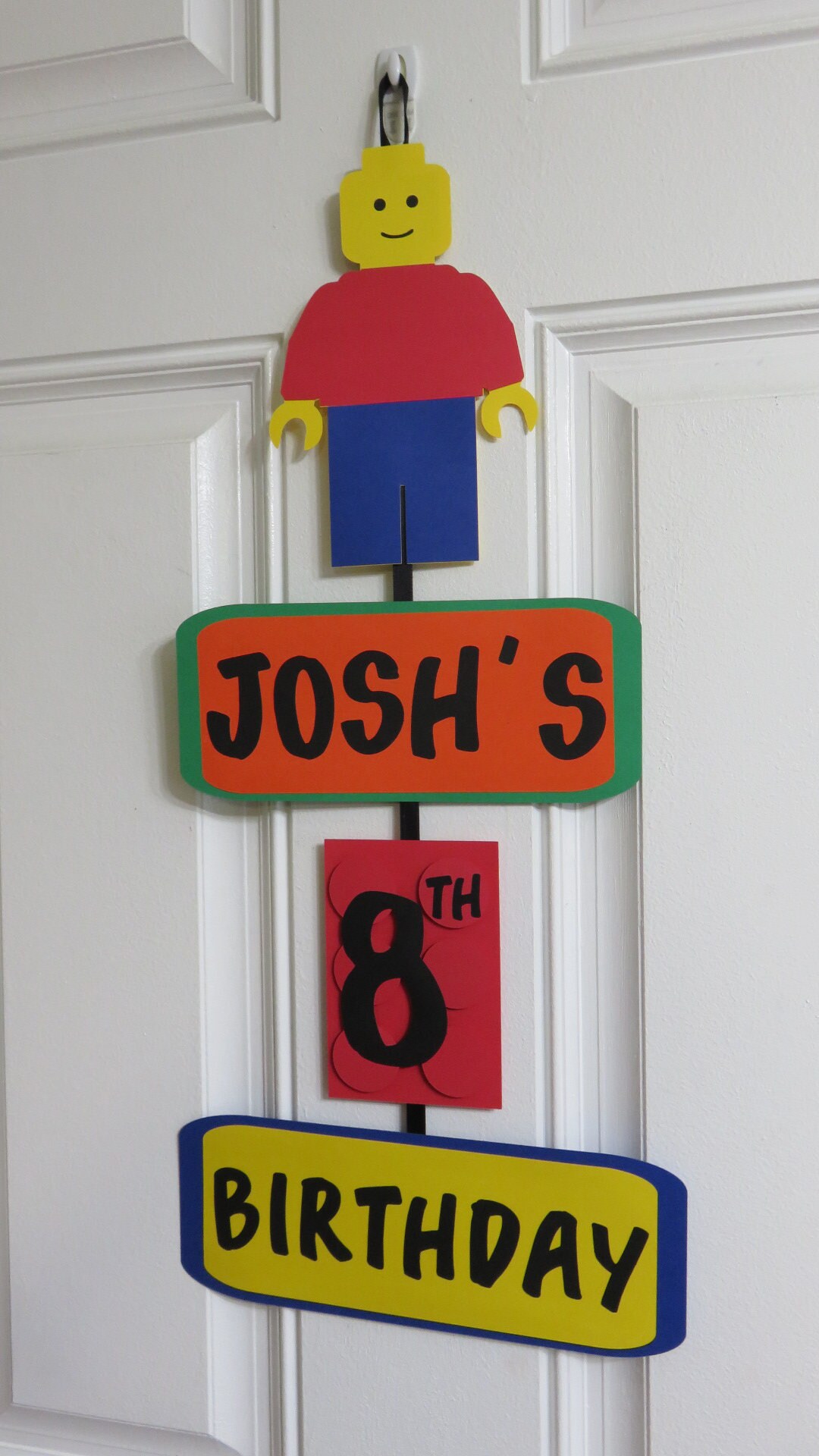 Building Block Birthday Door Sign Block Birthday Party | Etsy