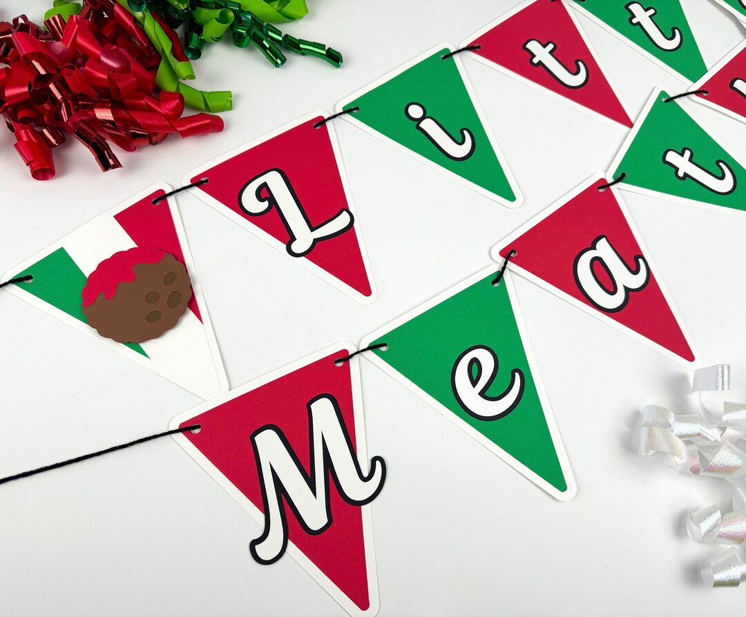 Little Meatball Banner, Our Little Meatball is One First Brithday ...