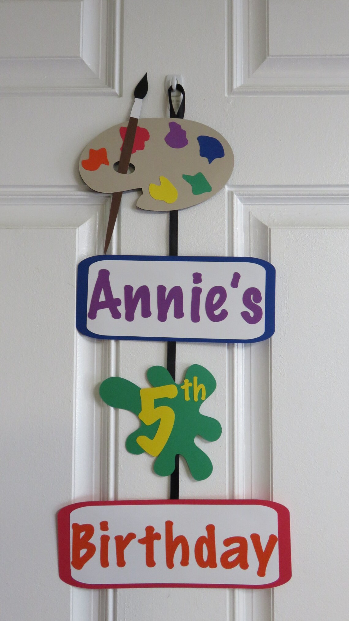 Art Party Birthday Door Sign Paint Splatter Decorations - Etsy