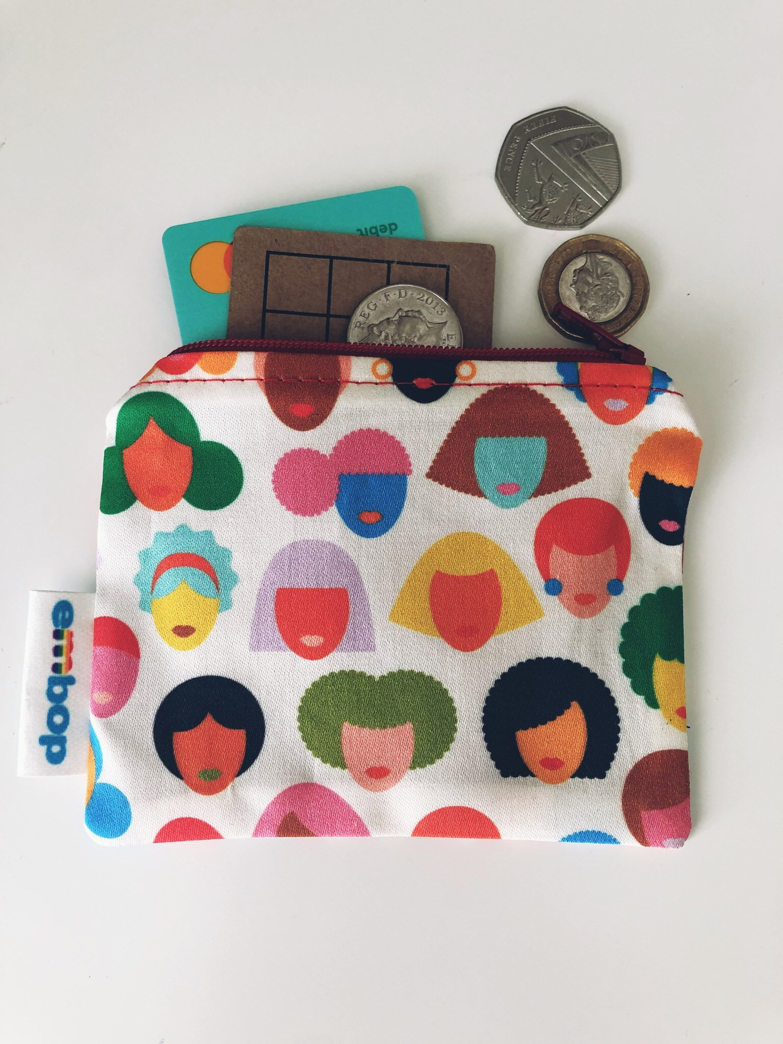 Rainbow Purse, Girls Purse, Feminist Gift, Women Heads Purse, Small ...