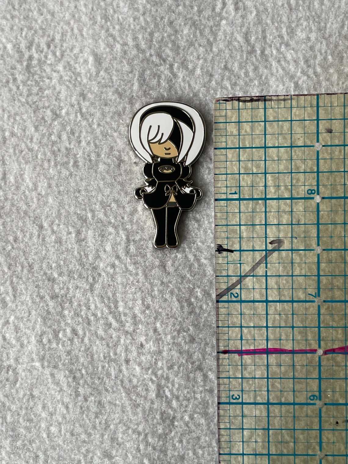 Goth Bot Enamel Pins Geek Gamer Nerd Emo Black Grey Android Fantasy ...