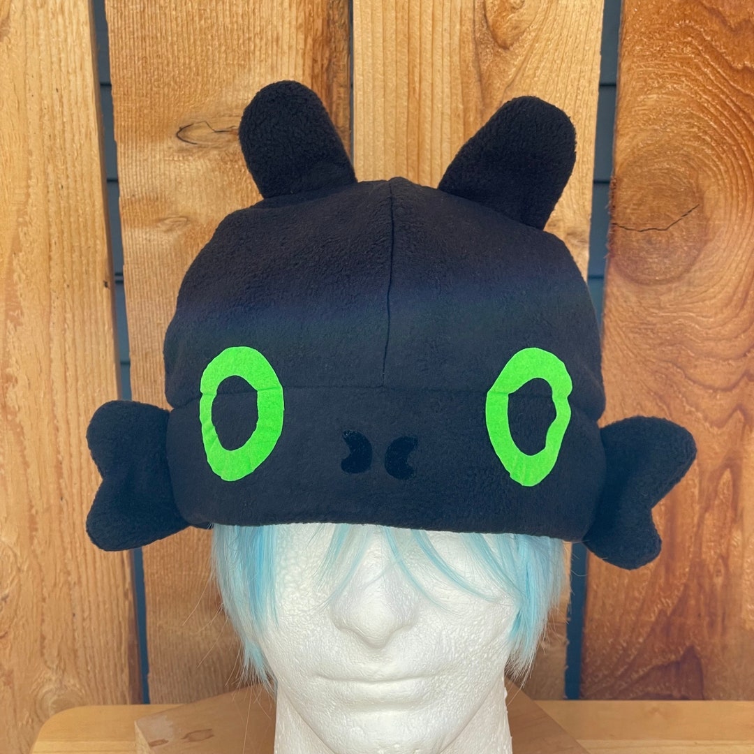 Derpy Dancing Night Fury Meme Dragon Black Warm Fleece Cozy Handmade ...