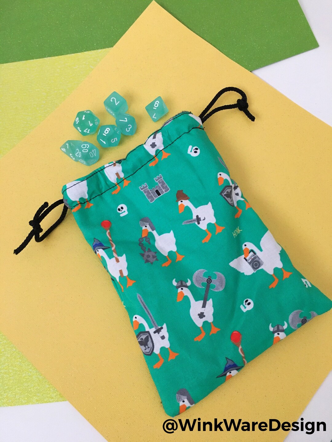 Warrior Geese Dice Bag Goose Fleece Lined - Etsy