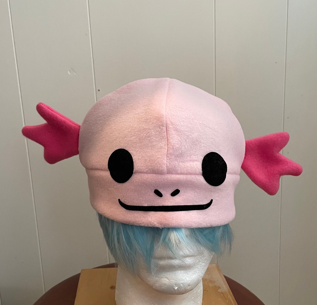 Handmade Axolotl Fleece Hat: Pink Salamander Beanie - Etsy