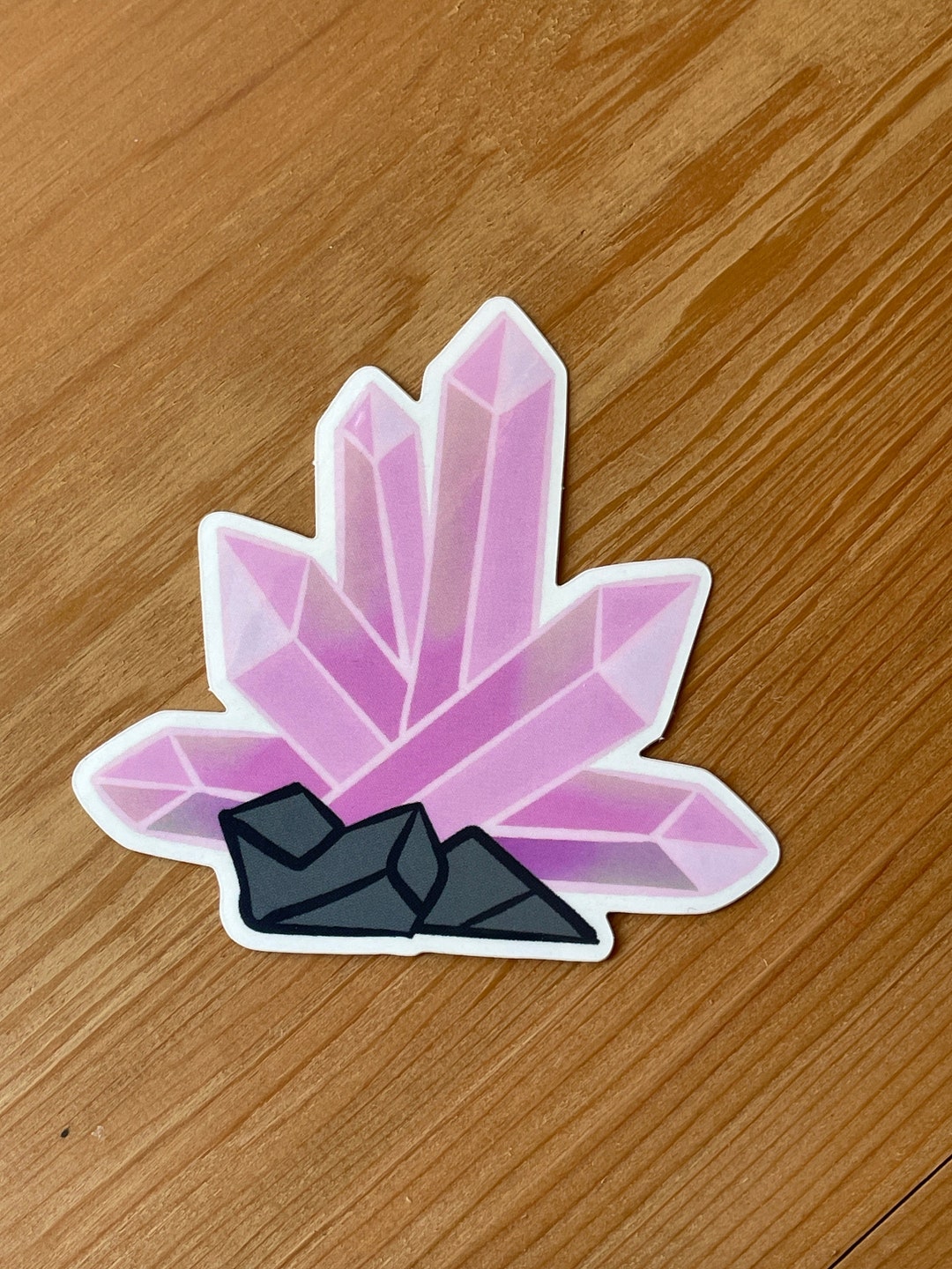 Pink, Crystal Quartz, Sticker Vinyl Decal Water Proof - Etsy