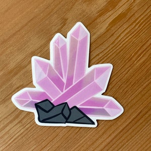 Pink, Crystal Quartz, Sticker Vinyl Decal Water Proof - Etsy
