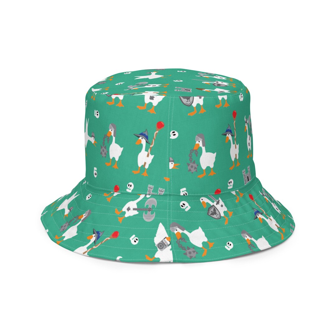 Warrior Geese Goose Green Reversible Bucket Hat - Etsy