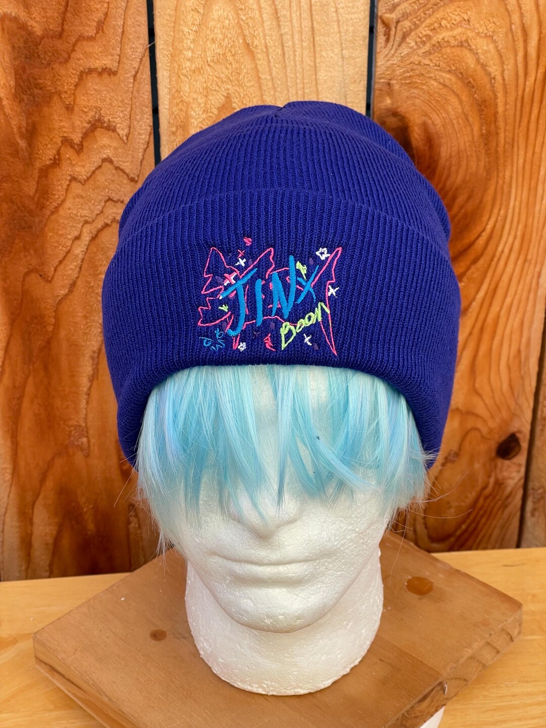 Jink Powder Fish Bone Graffiti Cuffed Knit Beanie - Etsy