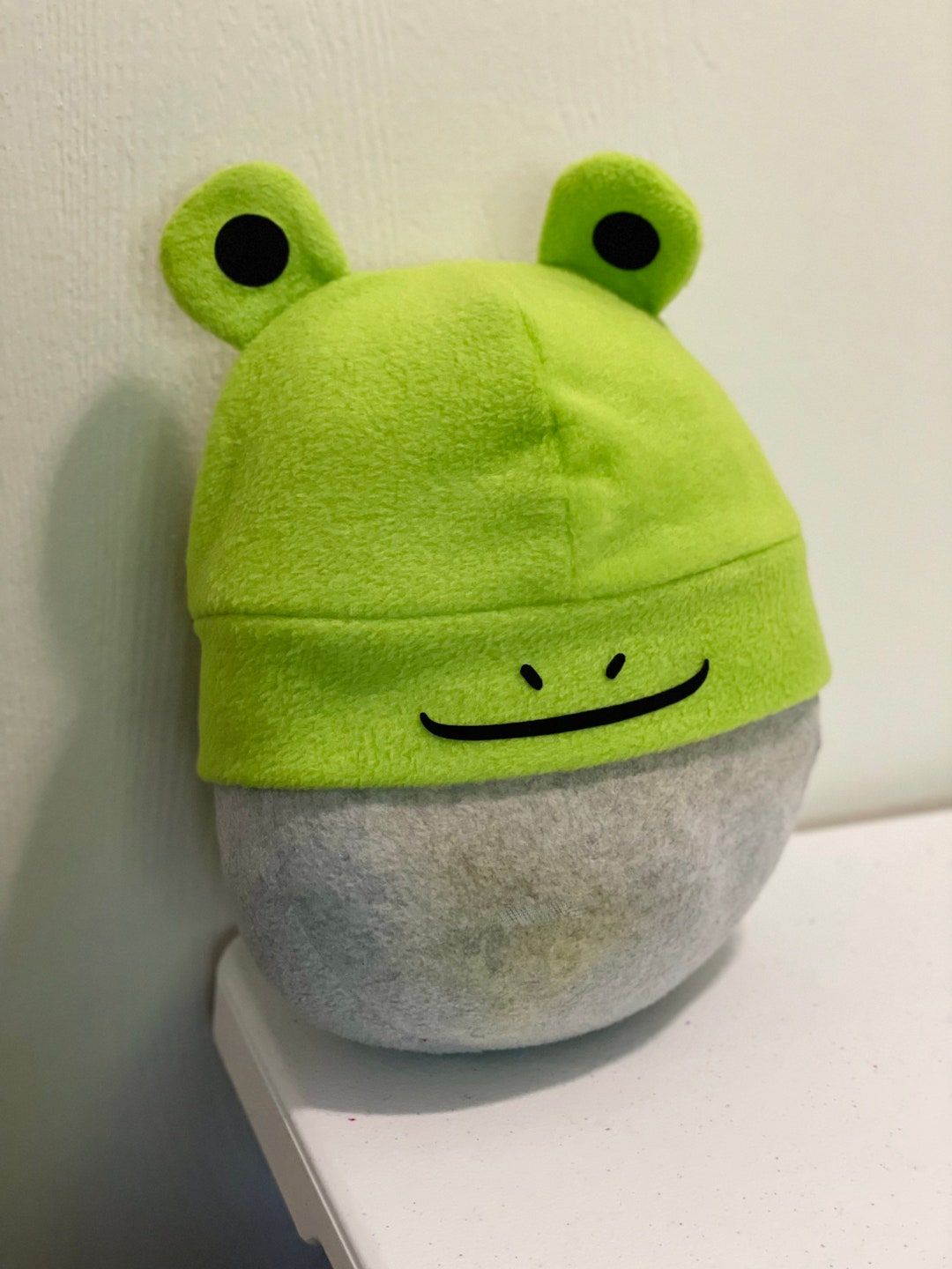Frog Green Happy Froggy Froggo Warm Cozy Winter Handmade Animal Fleece ...