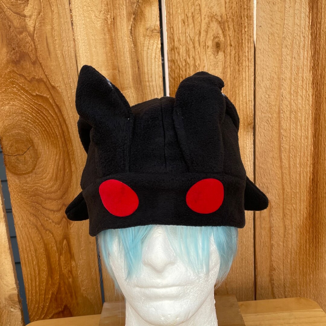 Moth Man Black Red Horror Cryptid Cute Animal Fleece Winter Warm Cozy ...