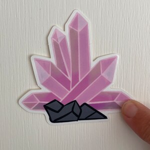 Pink, Crystal Quartz, Sticker Vinyl Decal Water Proof - Etsy