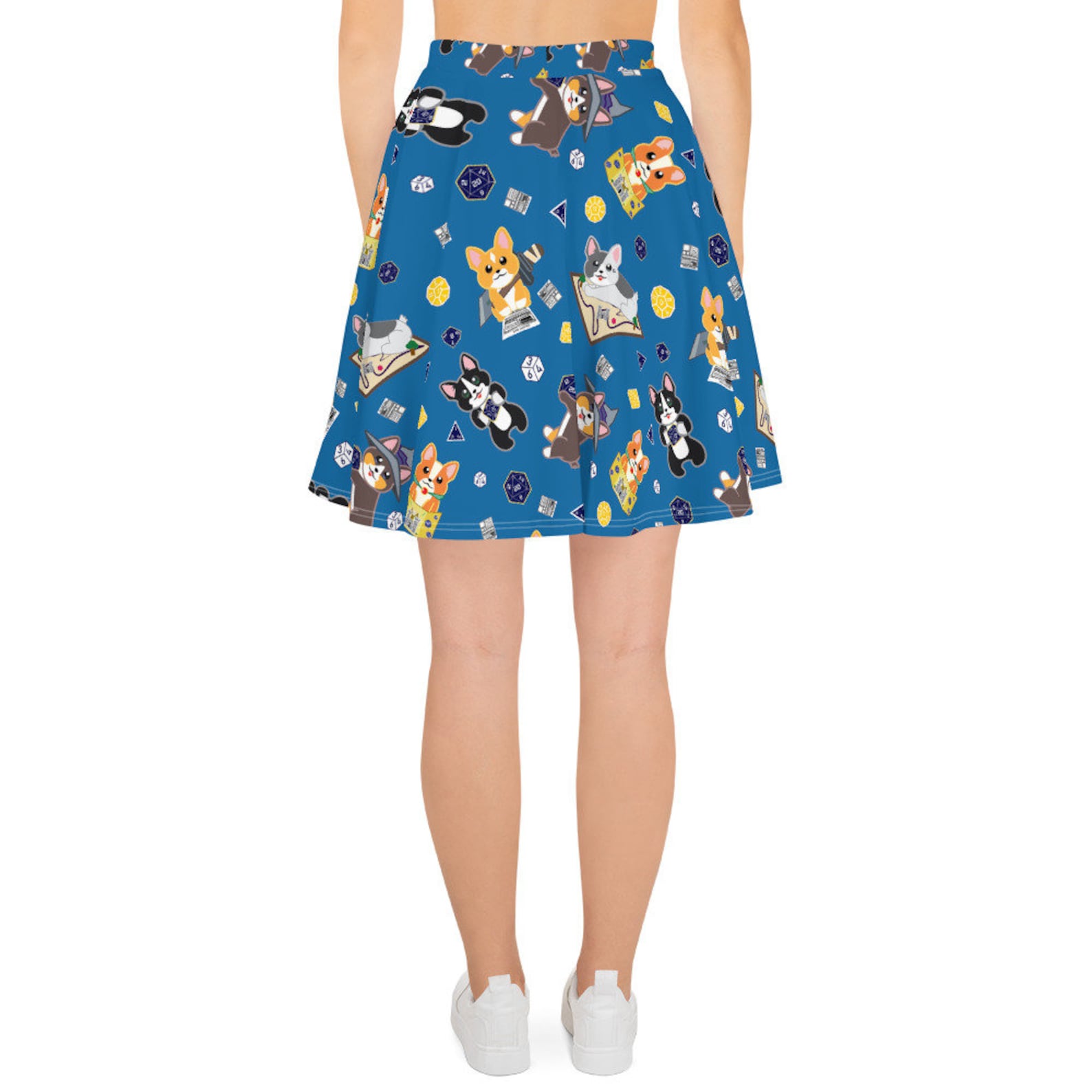 Corgi Dice Dnd Gamer Blue Skater Skirt - Etsy