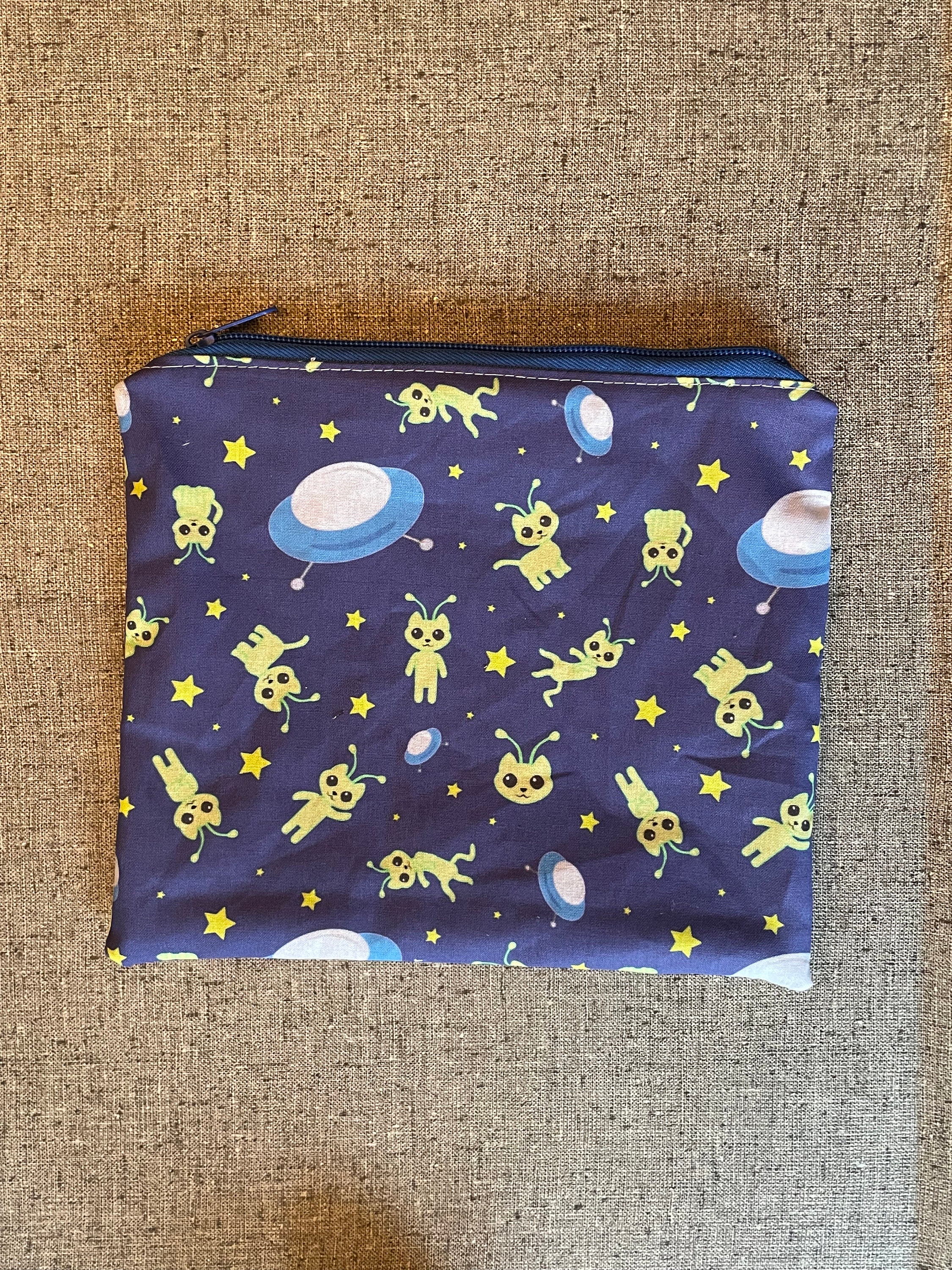 Alien Cat Kitty Galaxy Space Universe Ufo, Zipper Pouch Pencil Bag Coin ...