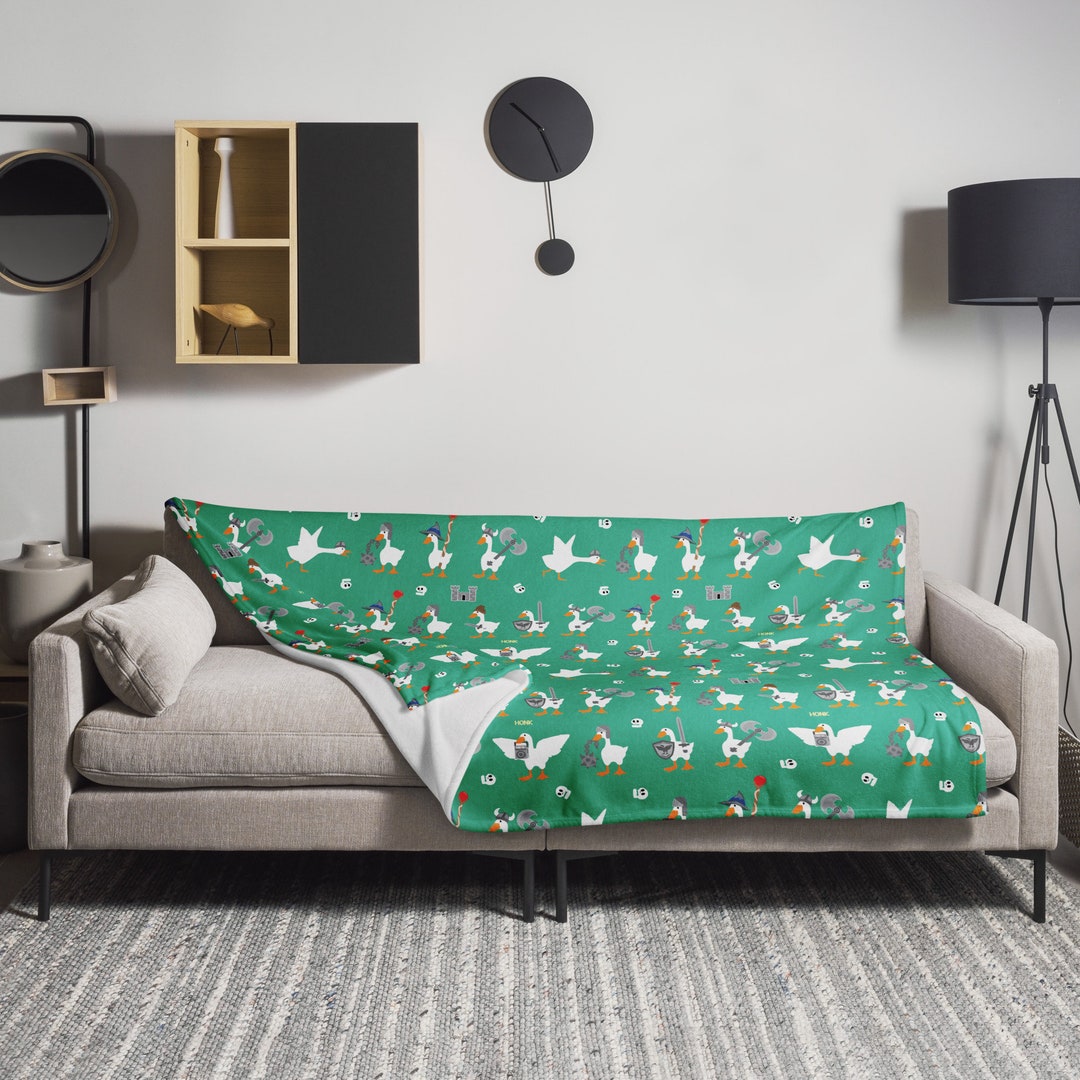 Warriors Goose Green Geese Cozy Gamer Throw Blanket - Etsy
