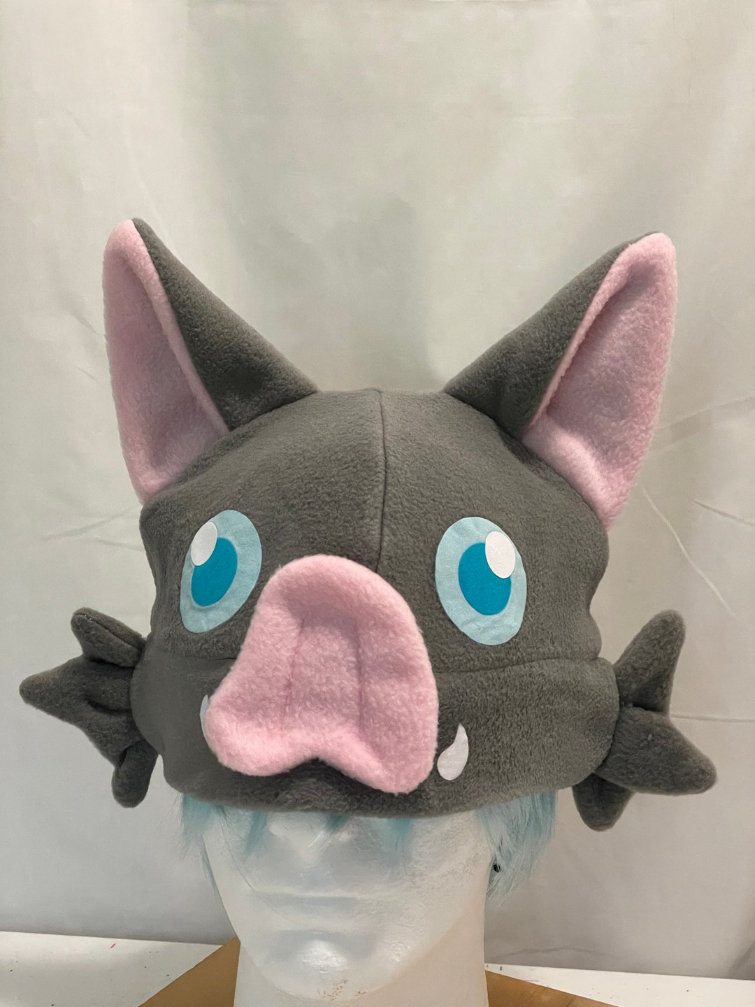 Grey Boar Animal Fleece Warm Cozy Handmade Hat Anime Geek Nerd Fandom ...