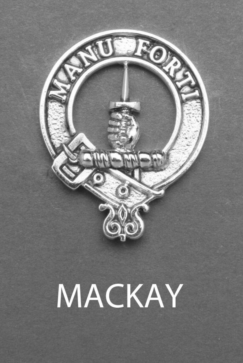 Clan Mackay Brooch in Solid Sterling Silver - Etsy