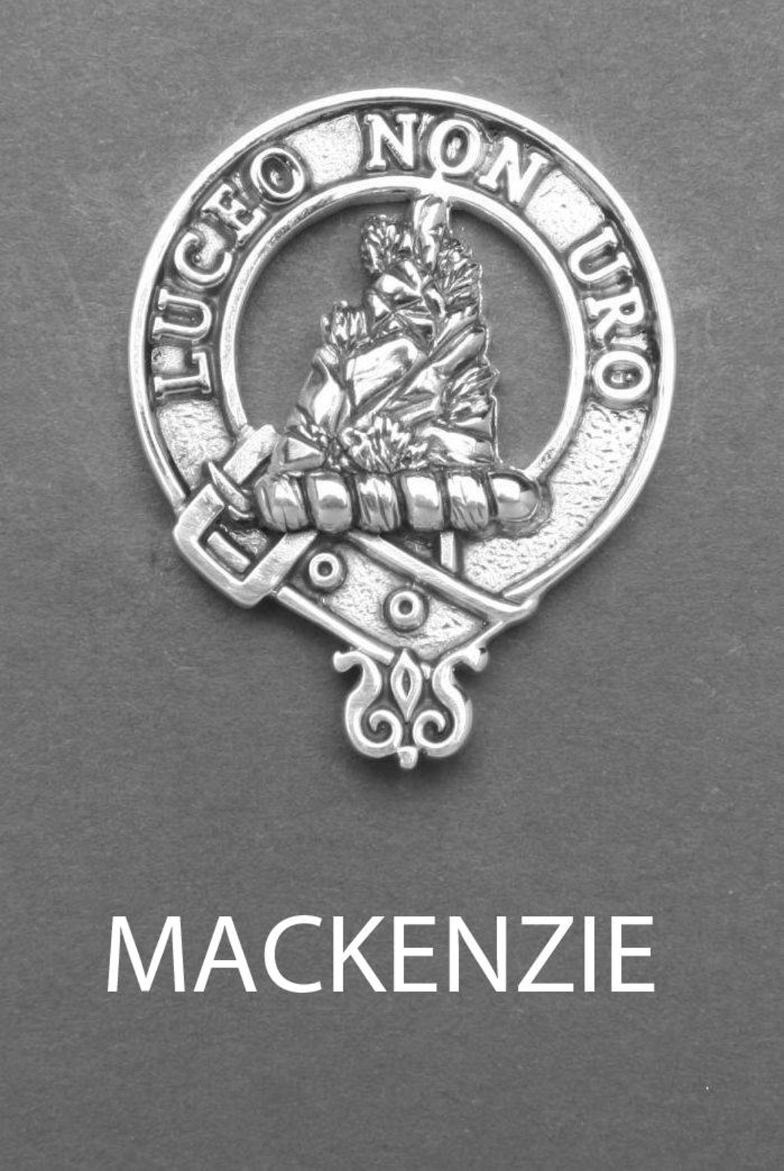 Clan Mackenzie Brooch in Solid Sterling Silver - Etsy