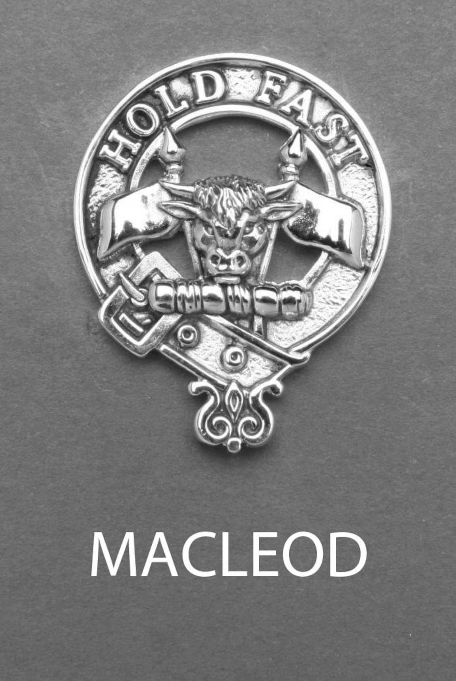 Clan Macleod Brooch in Solid Sterling Silver - Etsy