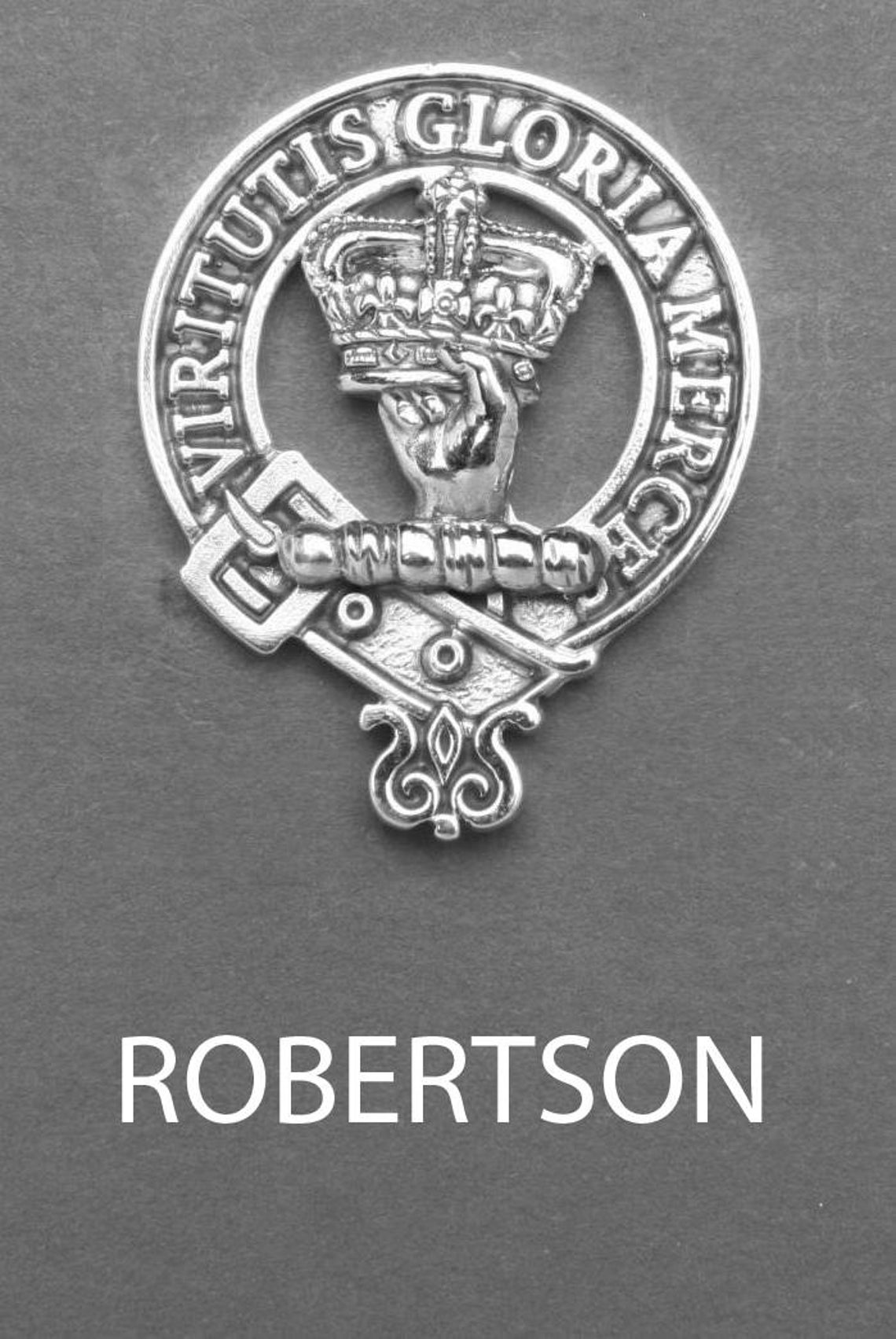 Clan Robertson Brooch in Solid Sterling Silver - Etsy