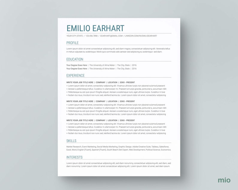 ATS Resume Template for Google Docs. A Simple Ats-friendly Resume ...