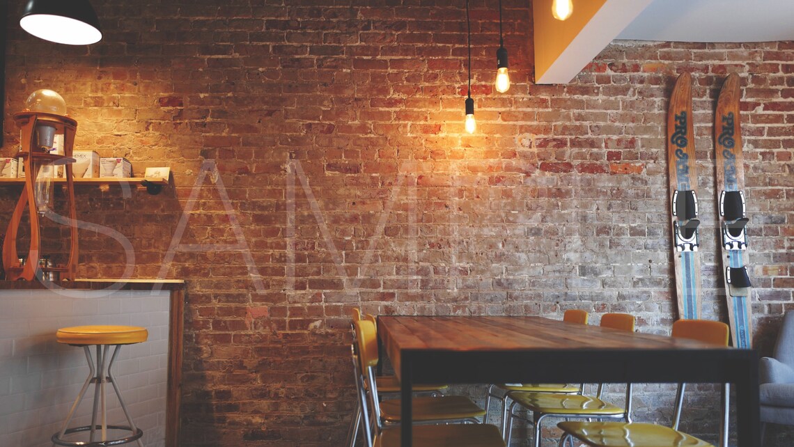 Zoom Background. Brick Dining Room Zoom Background or Virtual ...