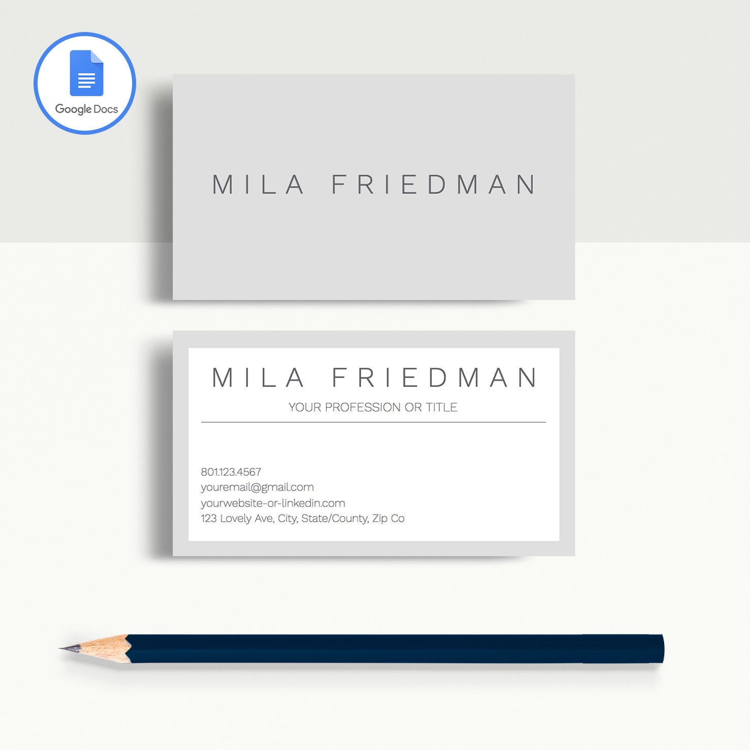 Business Card Template For Google Docs