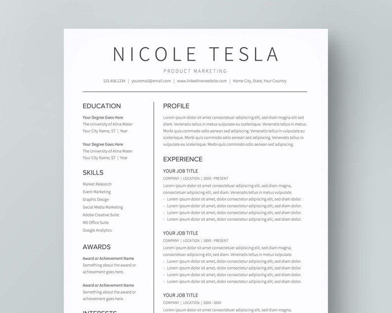Google Docs Resume Template. Simple Resume Template Google Docs and CV ...