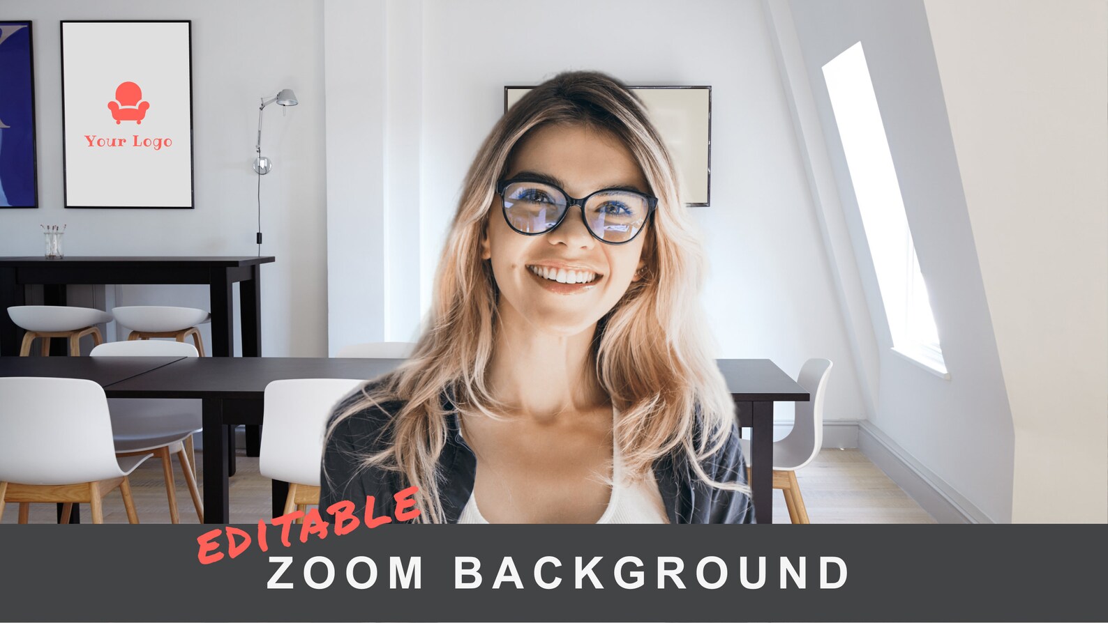 Editable Home Office Zoom Background (digital Download) - Etsy
