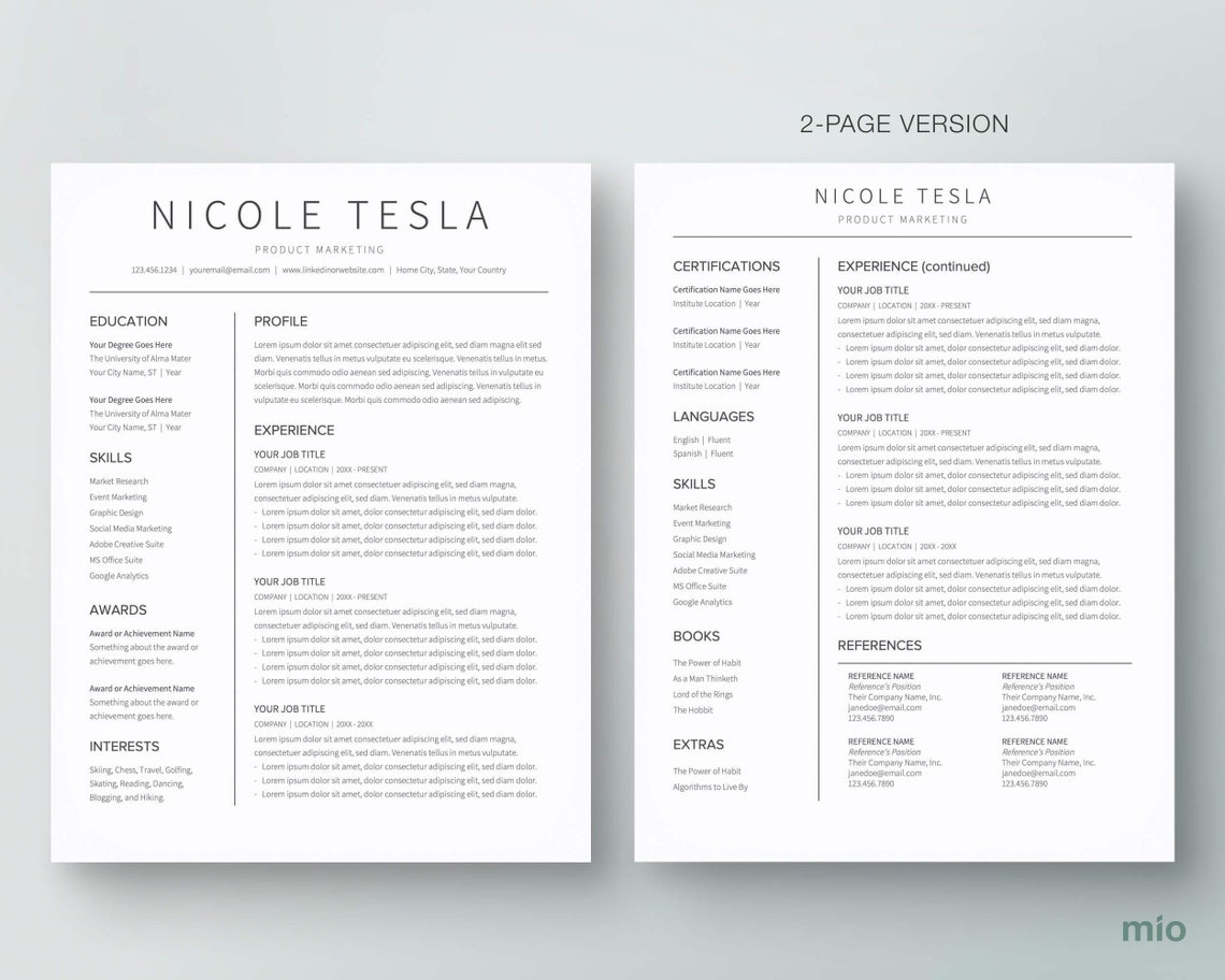 Google Docs Resume Template. Simple Resume Template Google Docs and CV ...