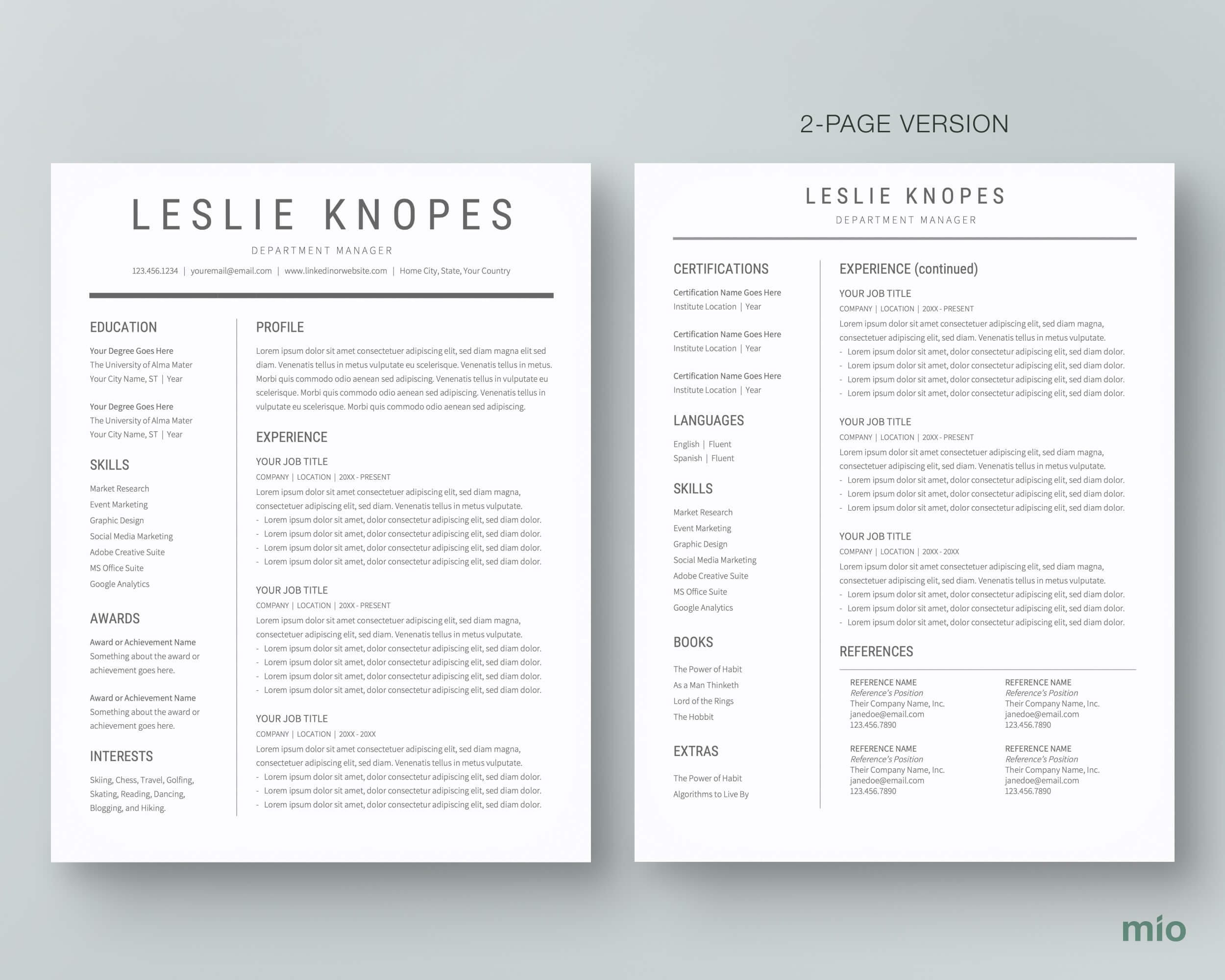 Google Docs Resume Template. Simple Resume Template Google Docs and CV ...