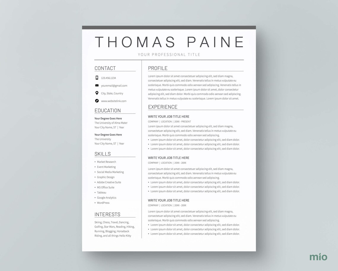 Google Docs Resume Template. Simple Resume Template Google Docs and CV ...