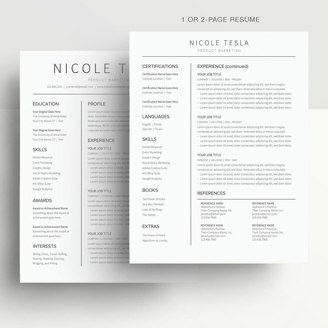 Google Docs Resume Template. Simple Resume Template Google Docs and CV ...