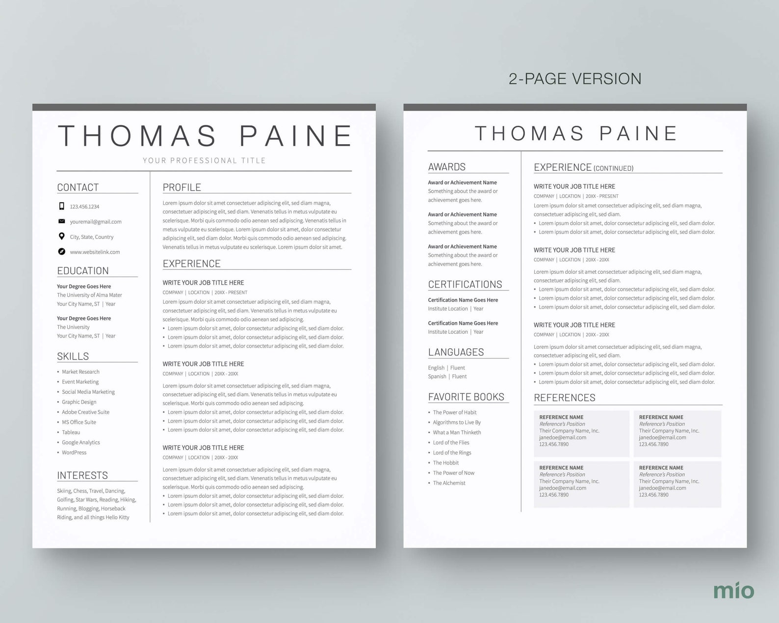 Google Docs Resume Template. Simple Resume Template Google Docs and CV ...