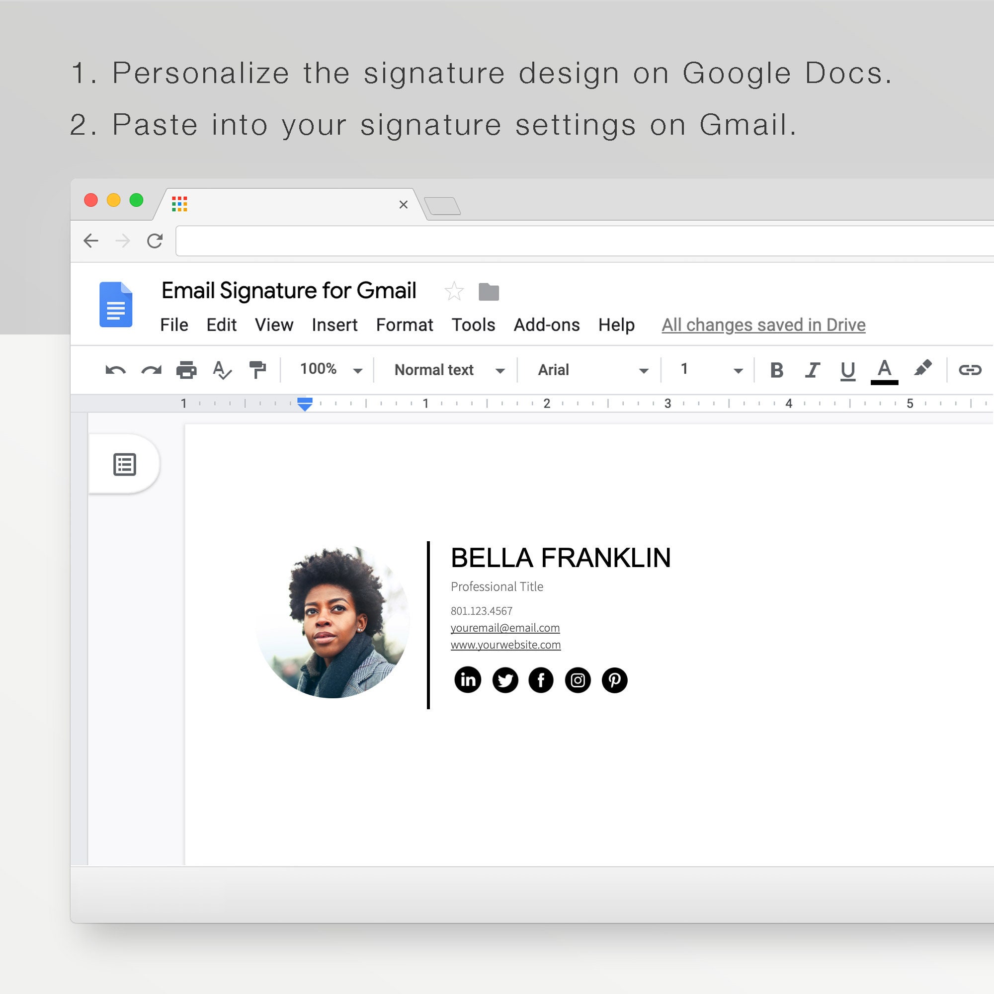 Design & Templates Gmail Email Signature Template A modern email ...