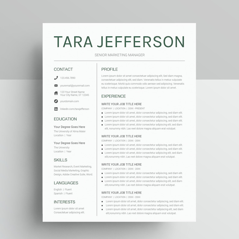 Free modern resume templates google docs - pianofeet