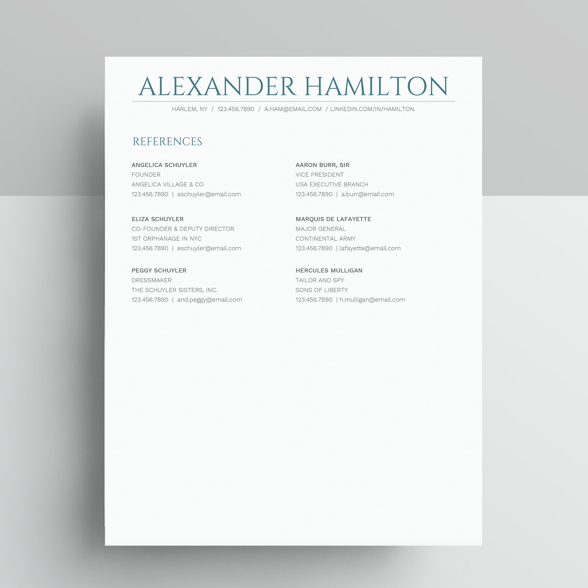 Google Docs Resume Template. Simple Resume Template Google - Etsy