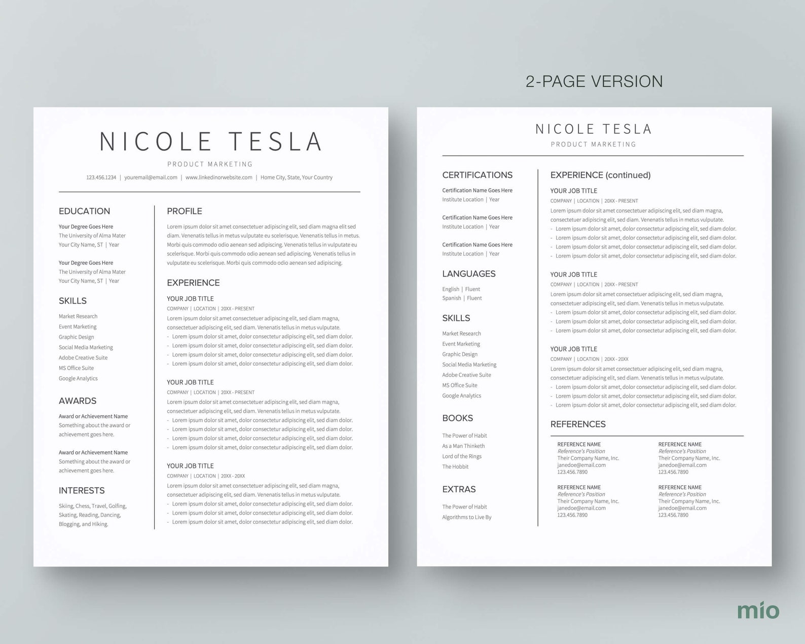 Google Docs Resume Template. Simple Resume Template Google Docs and CV ...