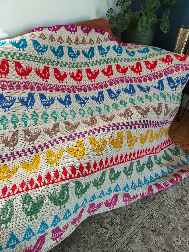 Scandi Birds - Overlay Mosaic Crochet PATTERN - Digital Download in ...