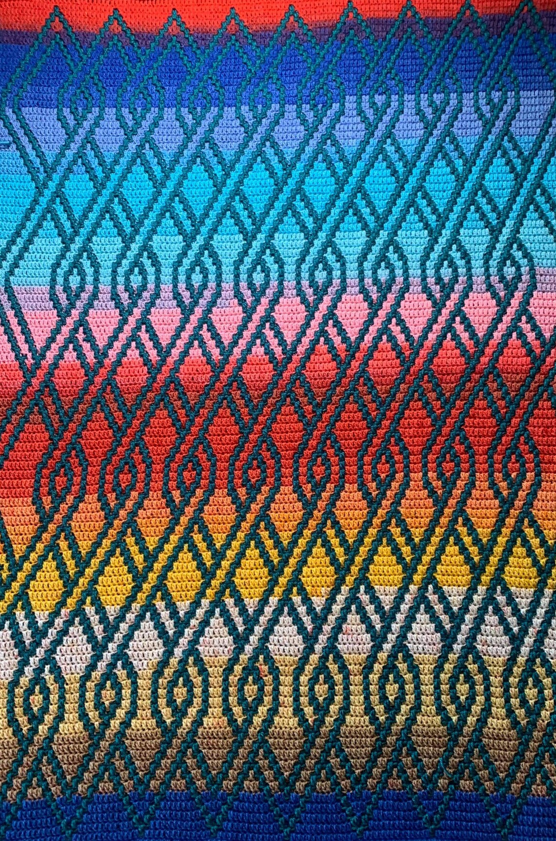 Diamond Knots - Overlay Mosaic Crochet PATTERN - Digital Download in ...