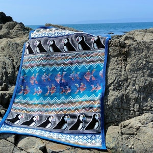 St Kilda - Puffins - Overlay Mosaic Crochet PATTERN - Digital Download ...