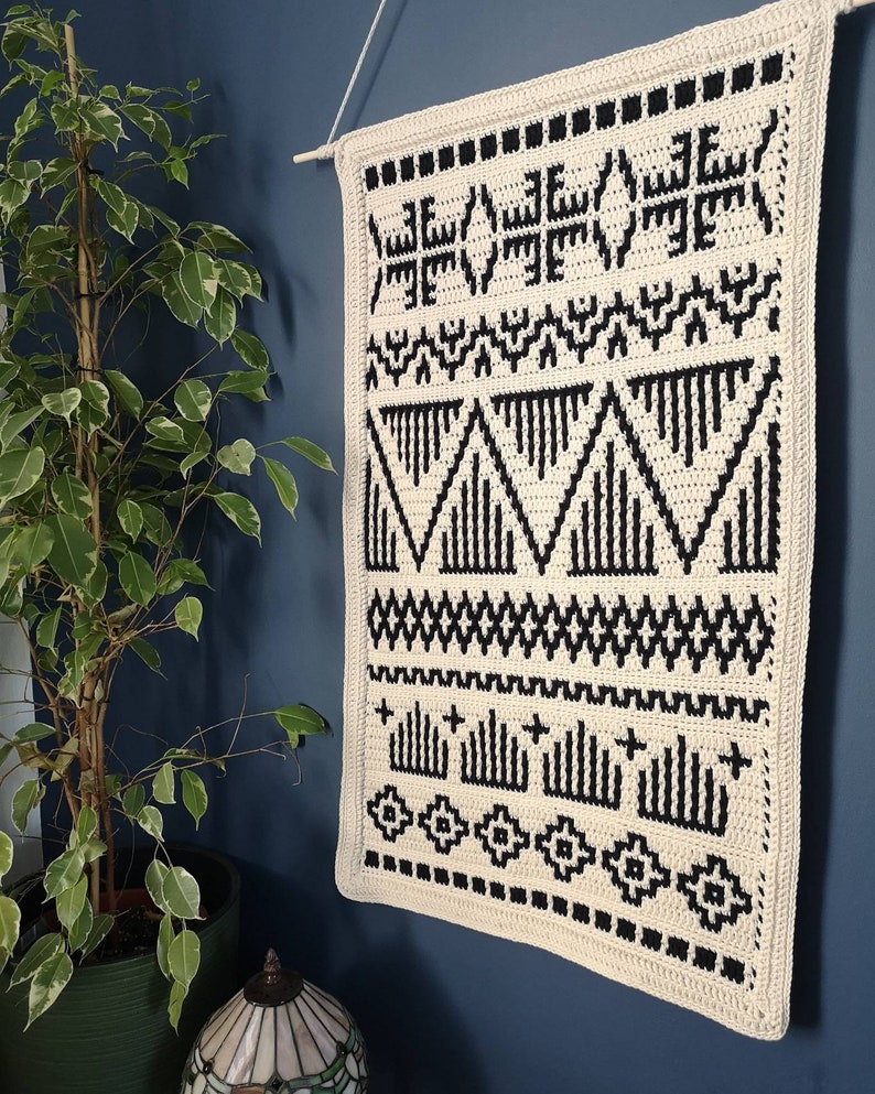 Berber Afghan Overlay Mosaic Crochet PATTERN ONLY Digital | Etsy