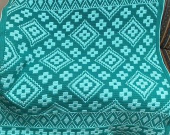 Berber Afghan Overlay Mosaic Crochet PATTERN ONLY Digital - Etsy