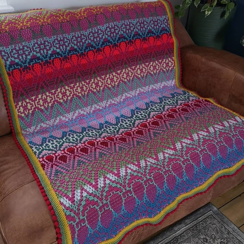 Berber Afghan Overlay Mosaic Crochet PATTERN ONLY Digital | Etsy UK