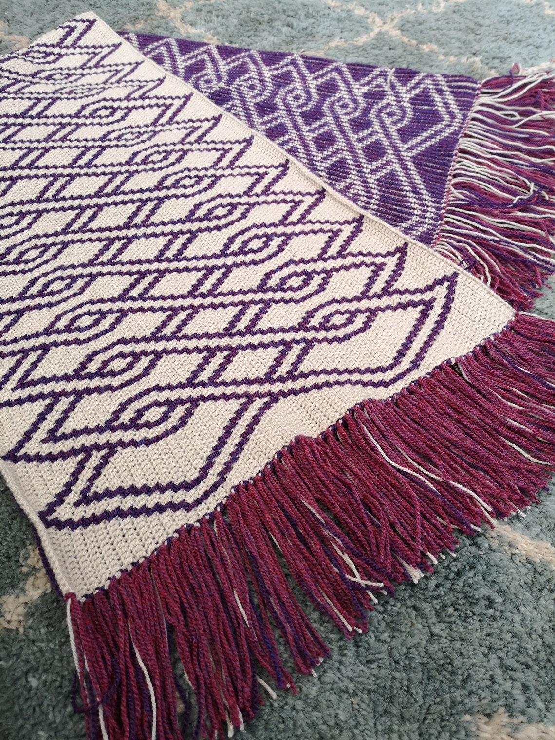 Diamond Knots - Overlay Mosaic Crochet PATTERN - Digital Download in ...